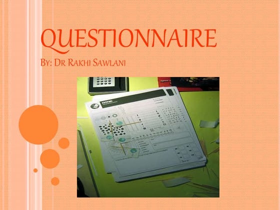 Presentation On Questionnaire | PPTX