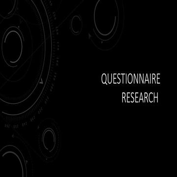 Questionnaire research | PPT