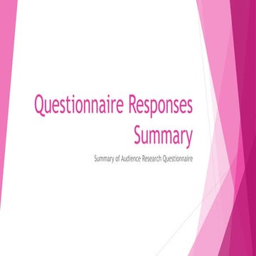 Questionnaire responses summary | PPTX