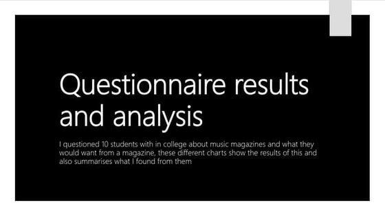 Music questionnaire | PPT | Rock Music | Music