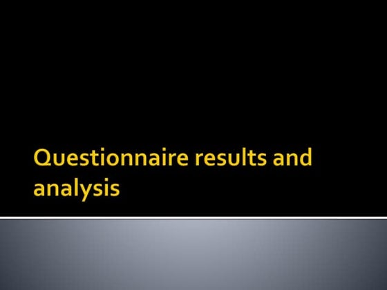 Media questionnaire | PPT