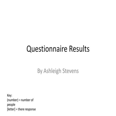 Poster questionnaire feedback | PPTX