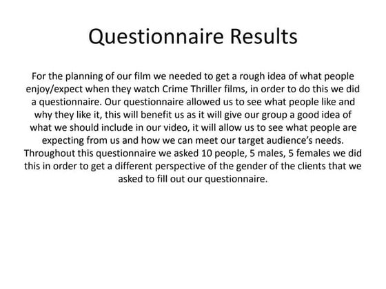 Audience feedback results | PPTX