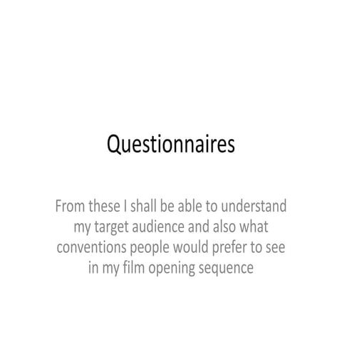 Questionnaires | PPT