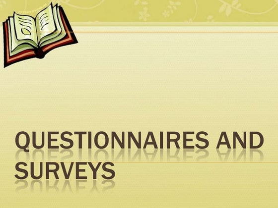 Conducting surveys | PPT