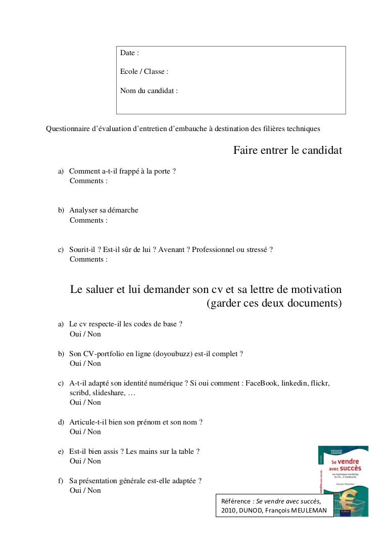 Questionnaire Entretien Tbs Toulouse – RATQQ