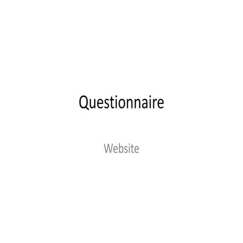 Website Questionnaire | PPTX