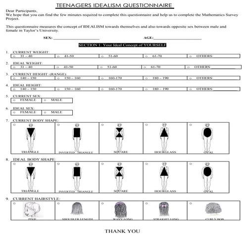 Questionnaries girls | PDF
