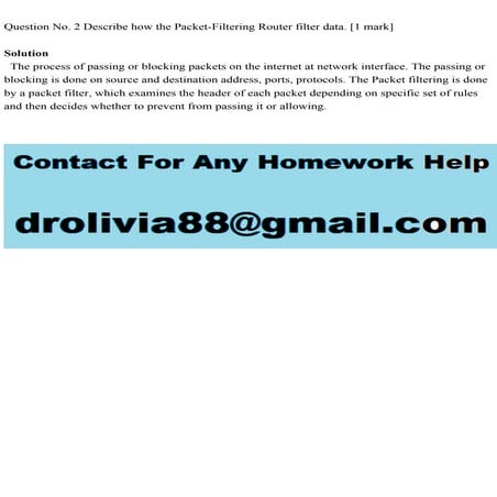Question No. 2 Describe how the Packet-Filtering Router filter data..pdf