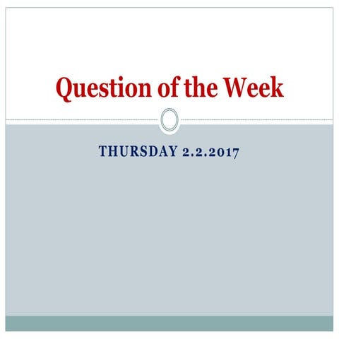 Question of the week 2 feb 2017 | PPTX | Heart and Cardiovascular ...