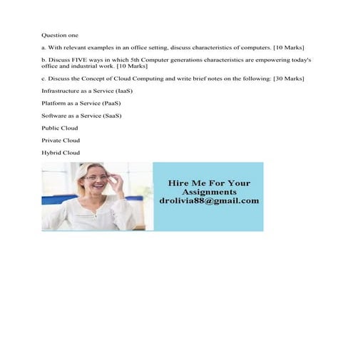 Question one a- With relevant examples in an office setting- discuss c.docx