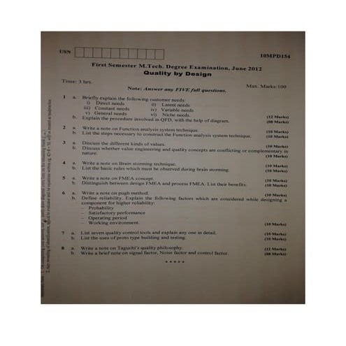 question papers PDM VTU MTECH | PDF