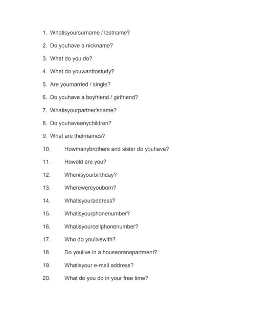 Personal information | PPTX