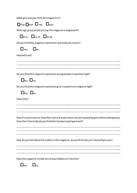Media music mag questionnaire | DOCX
