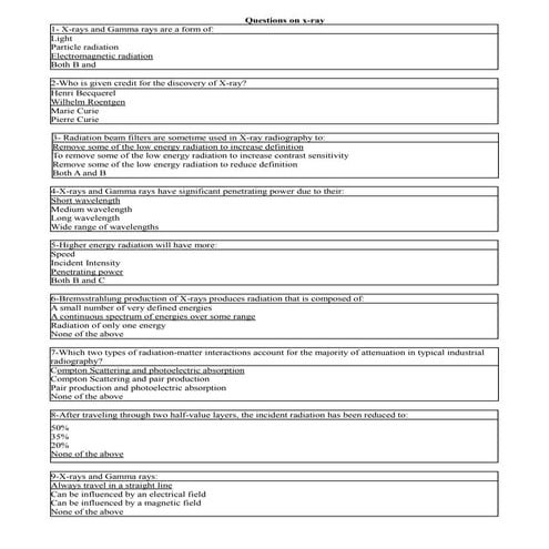 Questions medical equipment | PDF