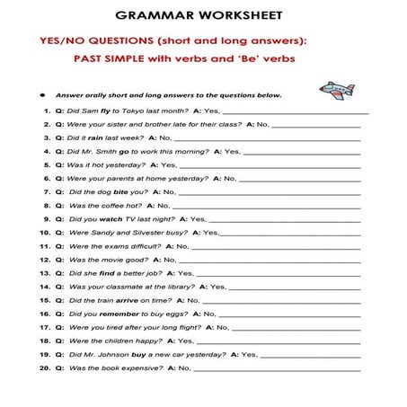Questions did-was | PDF