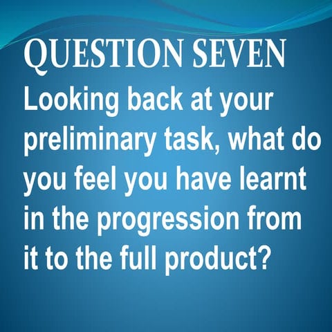 Question seven | PPTX
