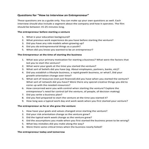 Report on entrepreneurship | PDF