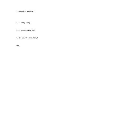 Questions for story | PDF