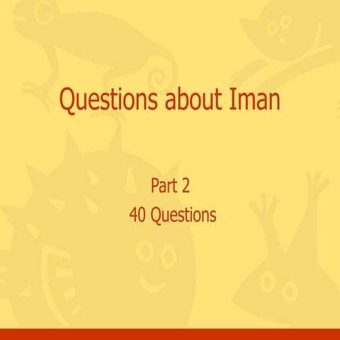 Questions, iman, part #2 | PPS