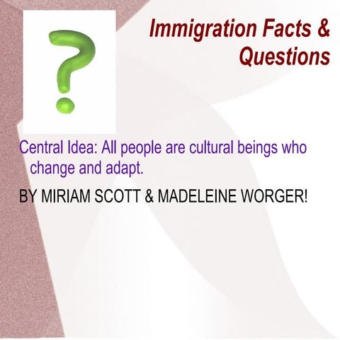 Questions on immigration | ODP