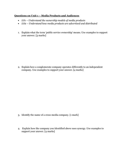 Unit 1 sample assessment prompt material | PDF