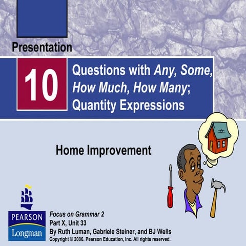 Questions with any, some, how much, how many; quantity expressions | PPS
