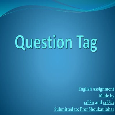 Question tag | PPTX