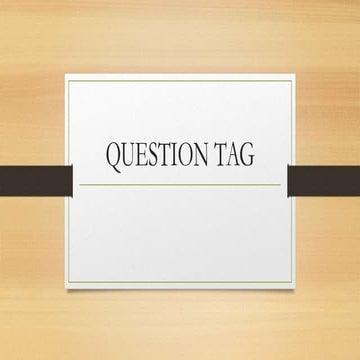 Question tag | PPT