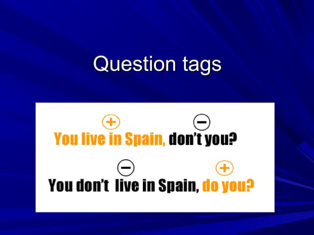 Tag questions | PPT