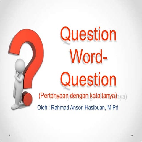 Question words | PPT