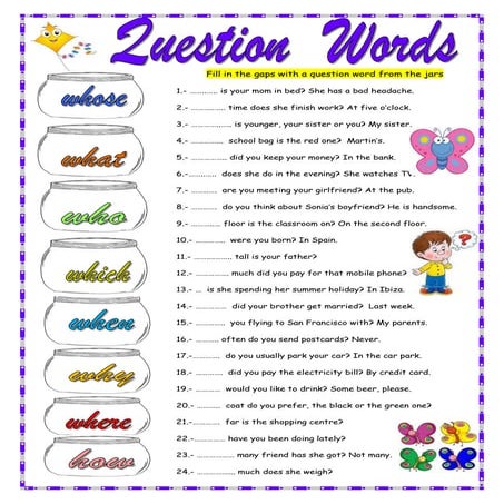 Question words 5 | PDF