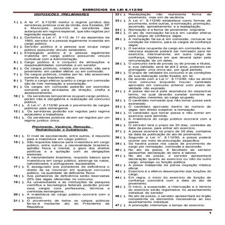 Lei 8112 resumo_esquematico | PDF