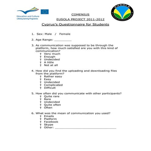 Questionnaire students | PDF | Technology & Computing
