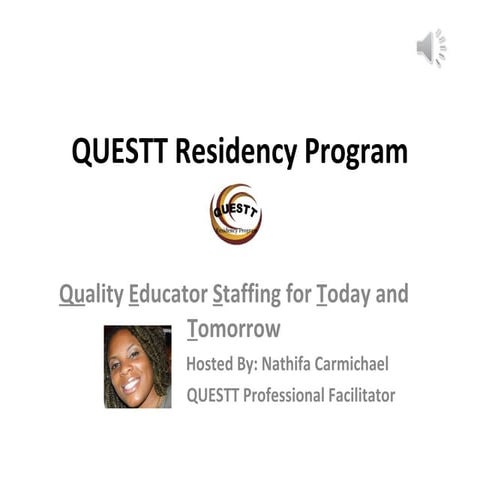 QUESTT Residency Program Participant Overview | PPS