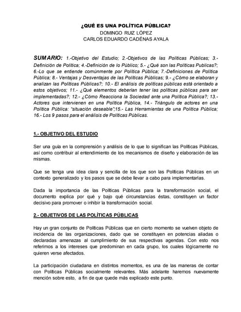 Ciclo de las politicas publicas | PPT