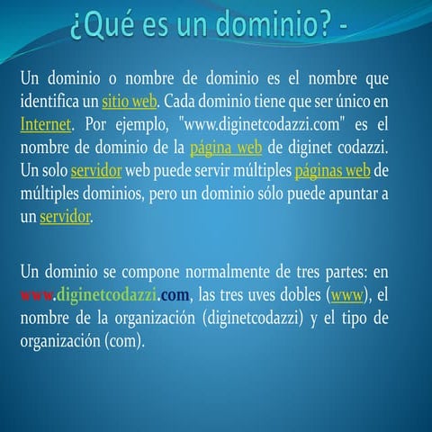 Qué es un dominio | PPTX