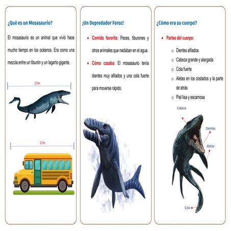 Qué es un Mosasaurio triptico para inicial | PDF