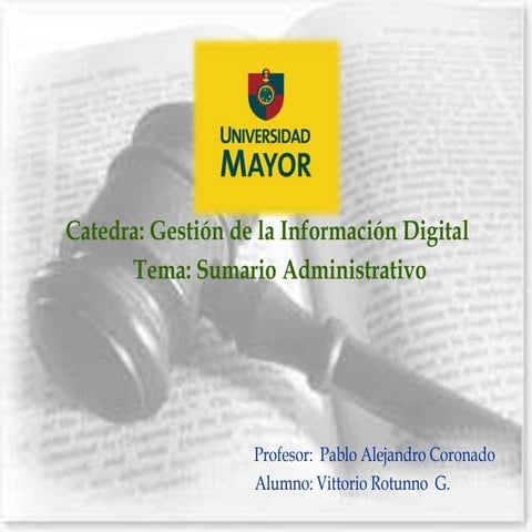 Qué es un sumario administrativo | PPTX
