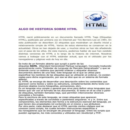 Definición de html | DOCX