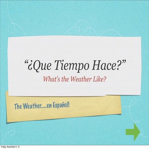 ¿Qué Tiempo Hace? | PDF