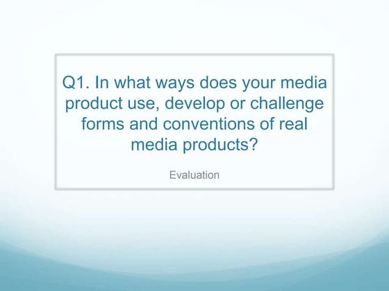 Question 1 evaluation | PPTX