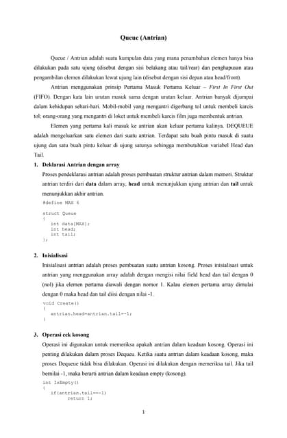 7. Queue (Struktur Data) | PDF