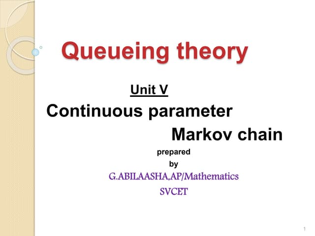 Operational research queuing theory | PPTX