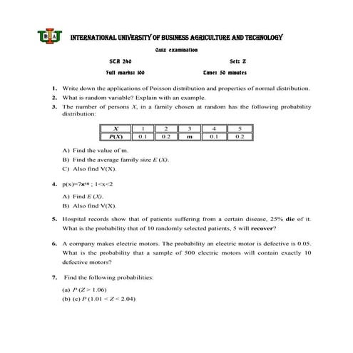 Exam Questions on Basic Statistics | PDF