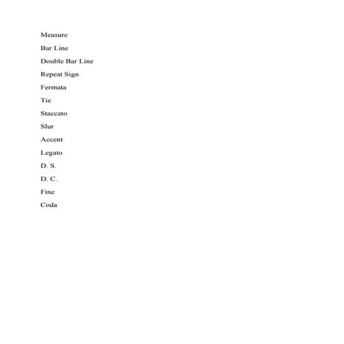 Quia word list other music terms | DOC