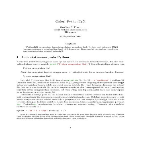 Galeri PythonTeX | PDF
