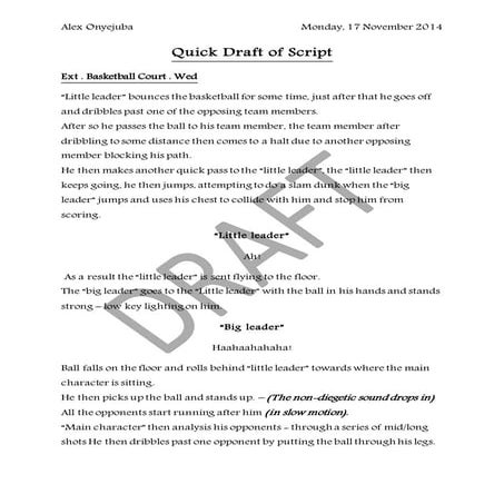 Script | DOCX | Basketball | Sports