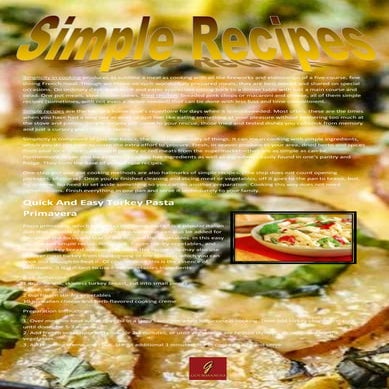 Quick and easy turkey pasta primavera | PDF