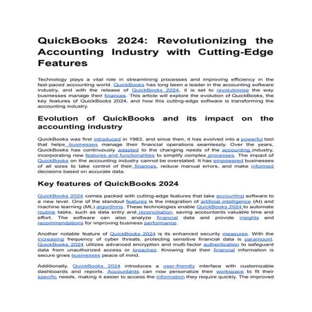 QuickBooks 2024_ Revolutionizing the Accounting Industry with Cutting ...
